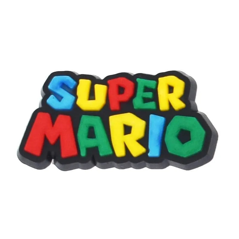 Super Mario Sign Logo Badge Super Mario Shoe Charm – The Shoe Charm Shop