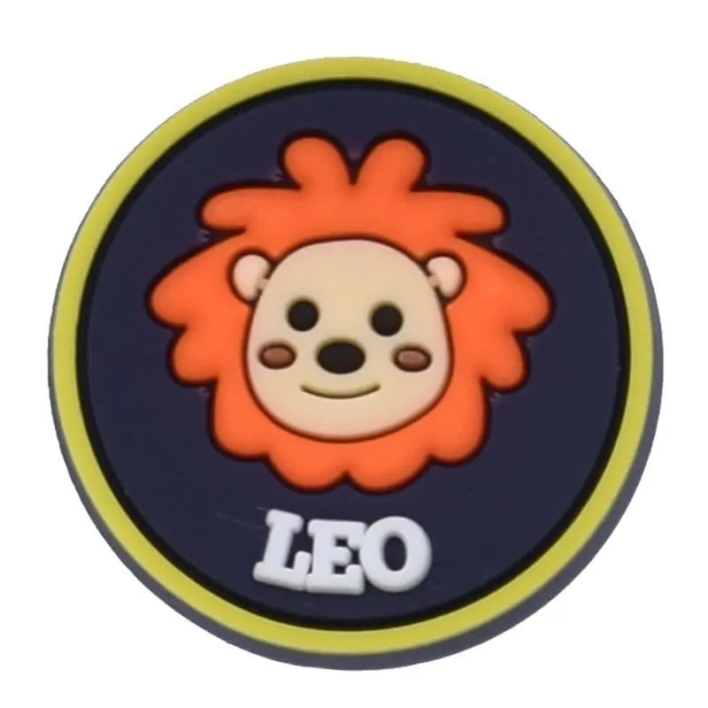 Leo Round Badge Sign Logo Astrology Shoe Charm – The Shoe Charm Shop