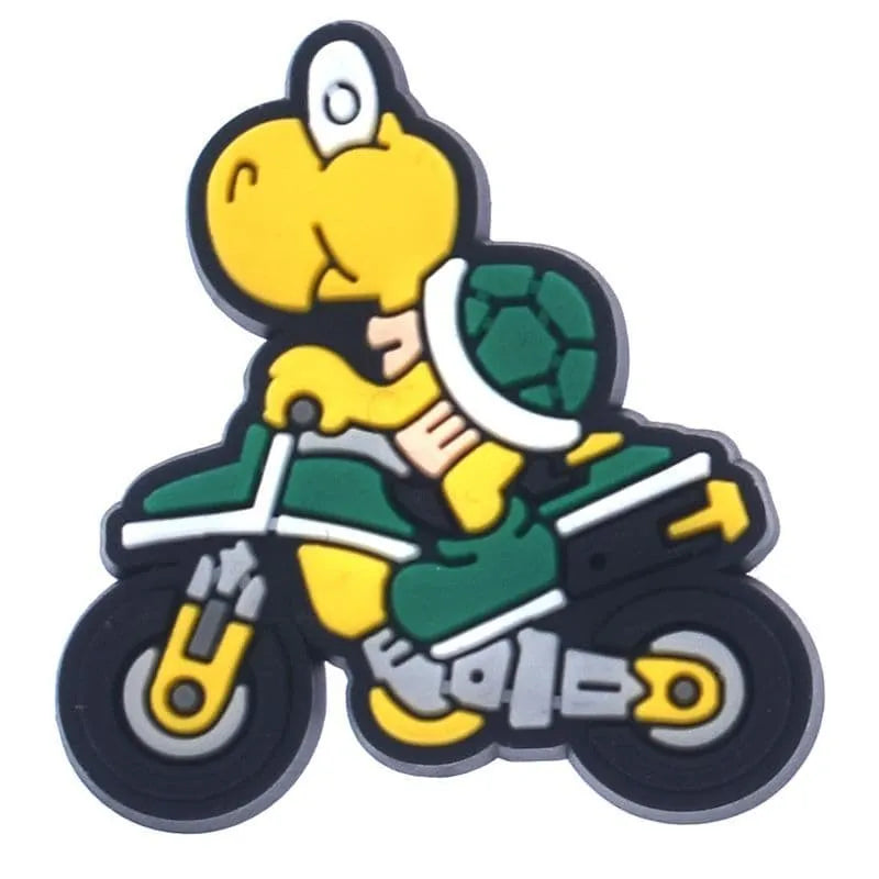 Koopa Trooper On A Motorcycle Super Mario Shoe Charm – The Shoe Charm Shop